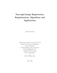 Non-rigid image registration regularization, algorithms and applications